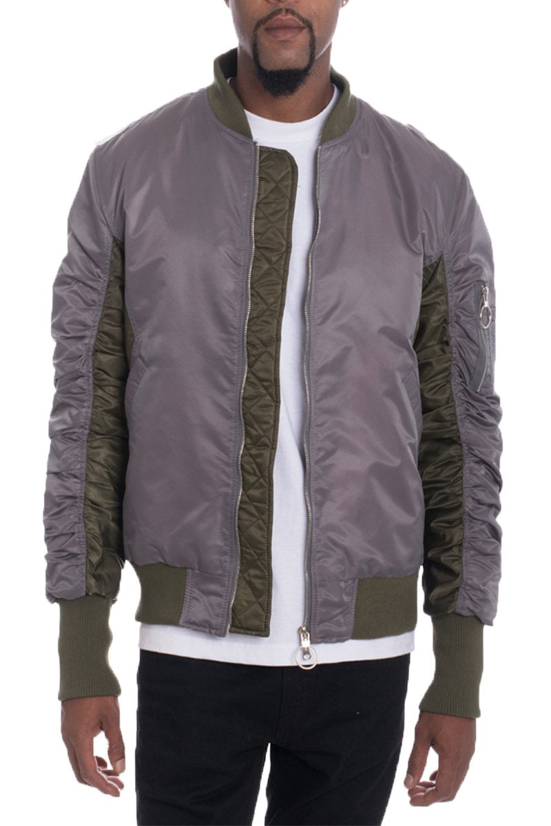 Men's Violet and Dark Grey Two Tone Bomber Jacket – Plain Clothing Store